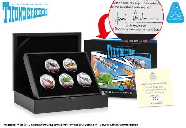 The Thunderbirds Silver Proof 50p Set - Signed Edition – The ...