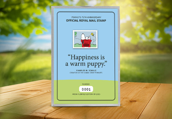 Peanuts 75th Anniversary Official Royal Mail Snoopy Stamp Frame – The ...
