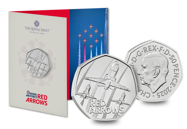 UK 2025 Red Arrows Brilliant Uncirculated 50p – The Westminster ...