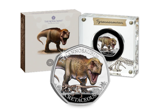 UK 2024 Tyrannosaurus Rex Silver Colour 50p – The Westminster ...