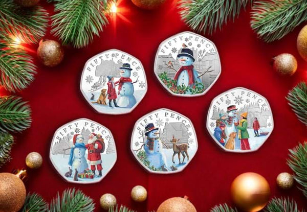 Christmas Snowmen Silver Proof 50p Set – The Westminster Collection ...