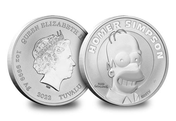 Homer and Bart Simpson Silver 1oz Pair – The Westminster Collection ...