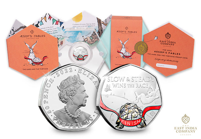 The Hare and the Tortoise 50p Silver Coin – The Westminster Collection ...