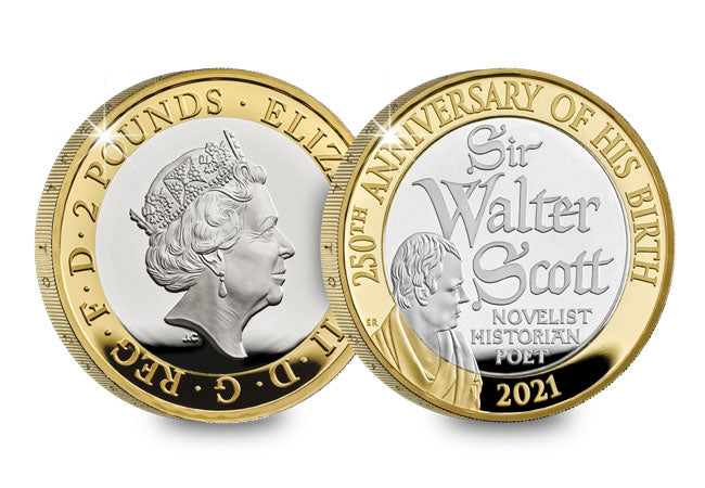 UK 2021 Sir Walter Scott Silver Proof £2 Coin – The Westminster ...